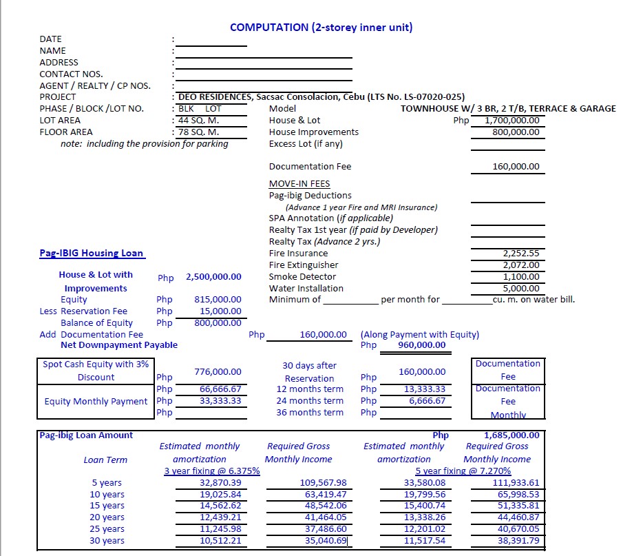 COMPUTATION - Cebu Best Estate