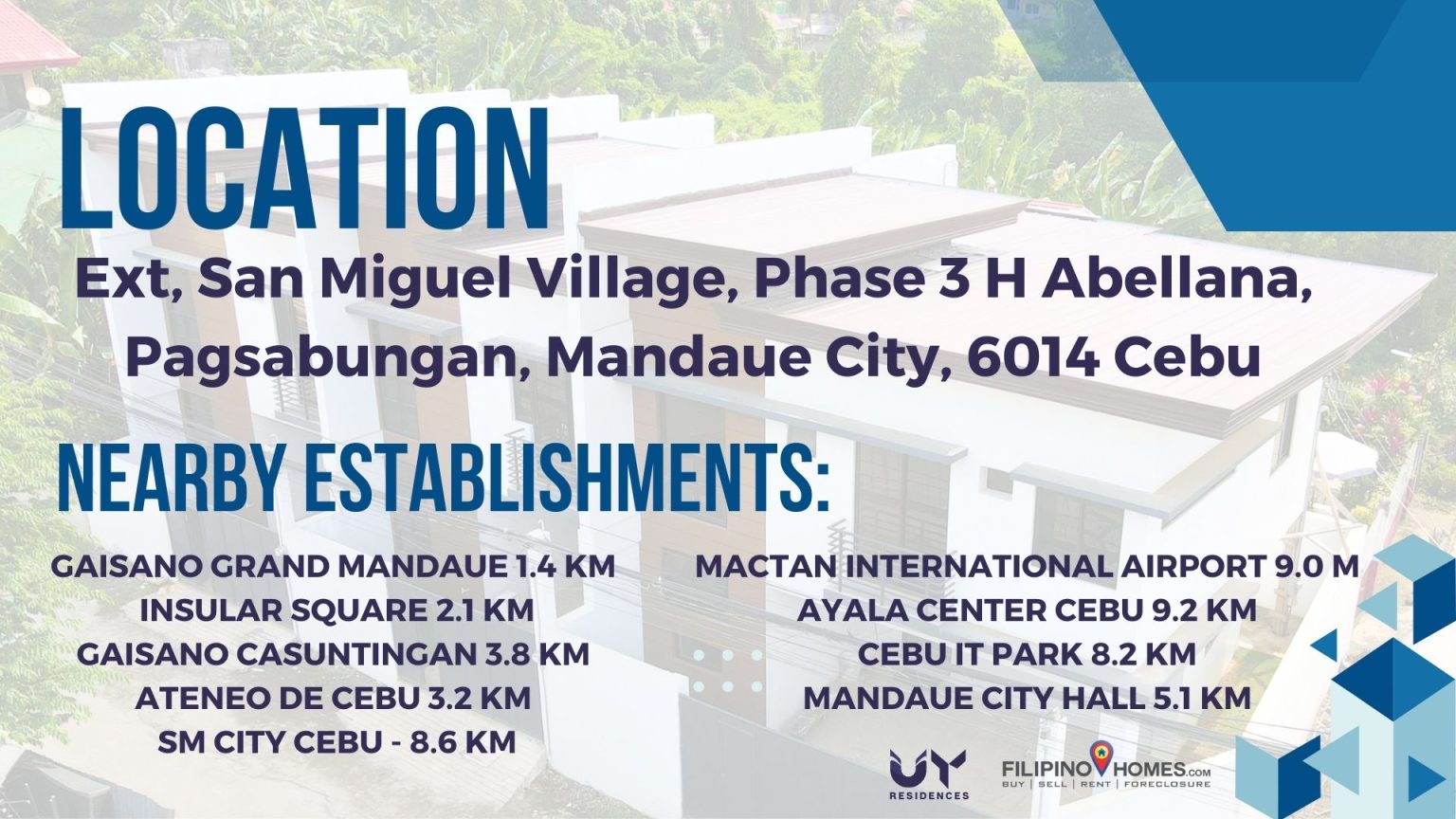 UY RESIDENCES IN PAGSABUNGAN MANDAUE CITY - Cebu Best Estate